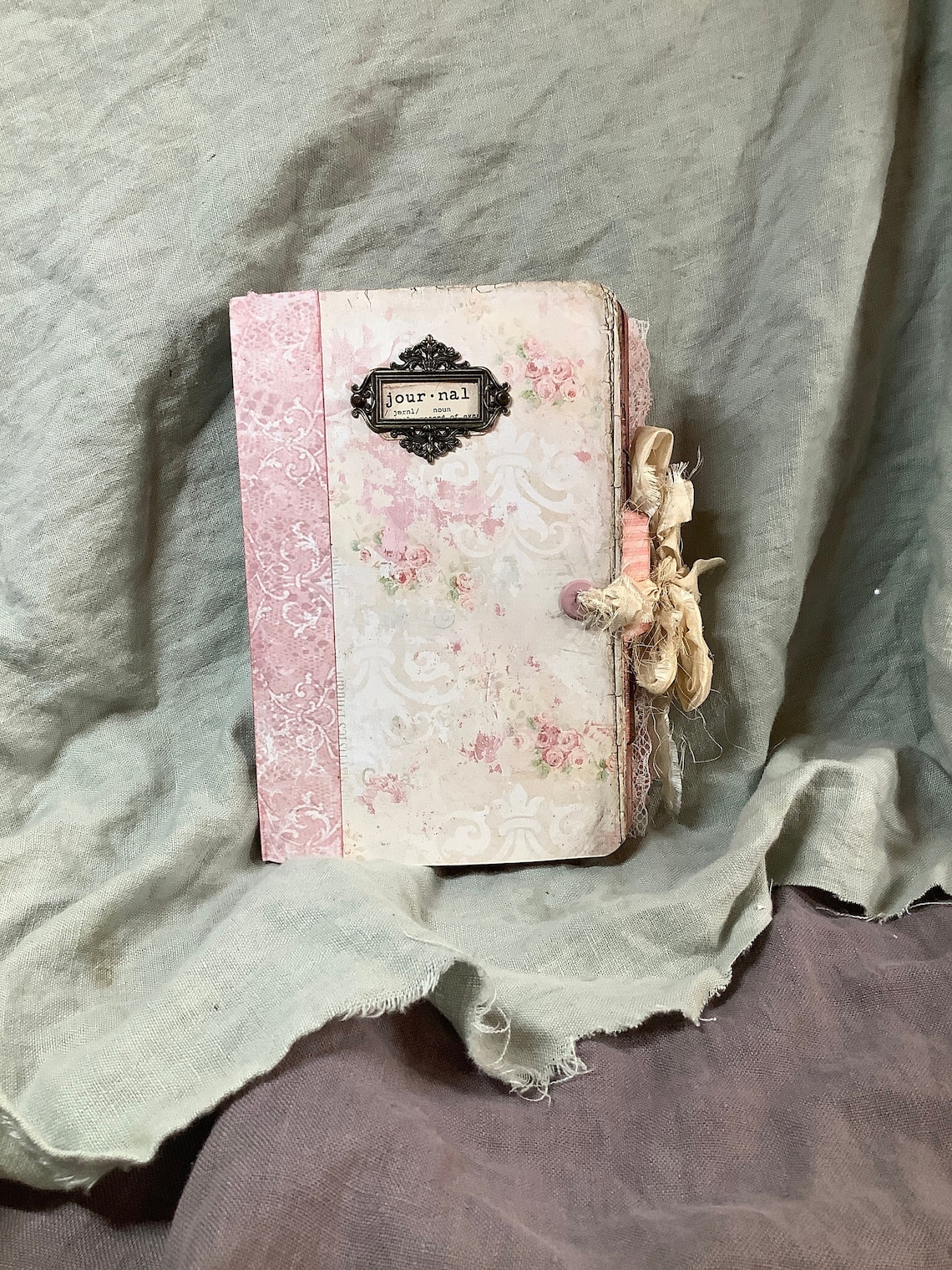 Vintage Pink Soft Cover Journal - Etsy
