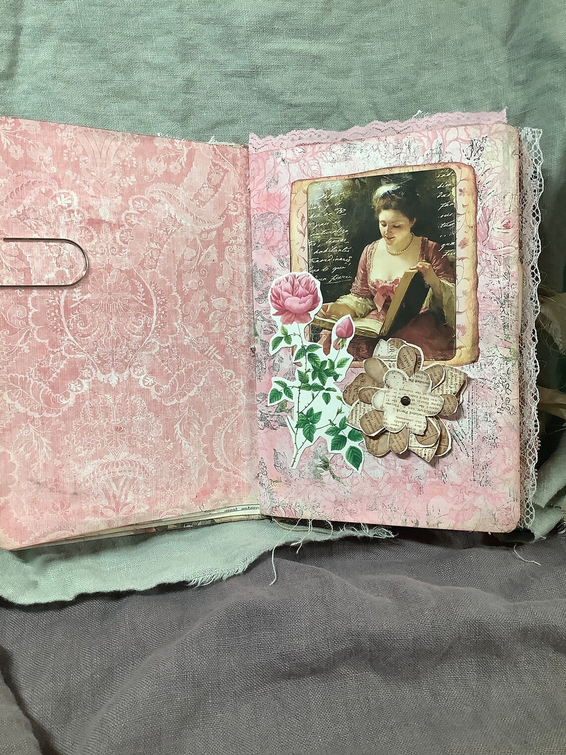 Vintage Pink Soft Cover Journal - Etsy