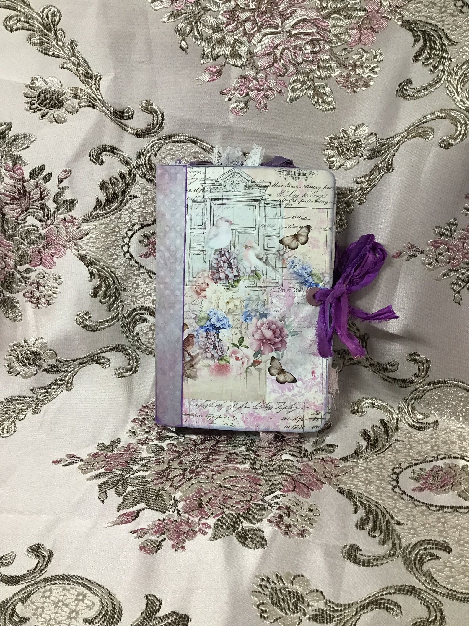 Violet Lace & Ephemera Journal - Etsy
