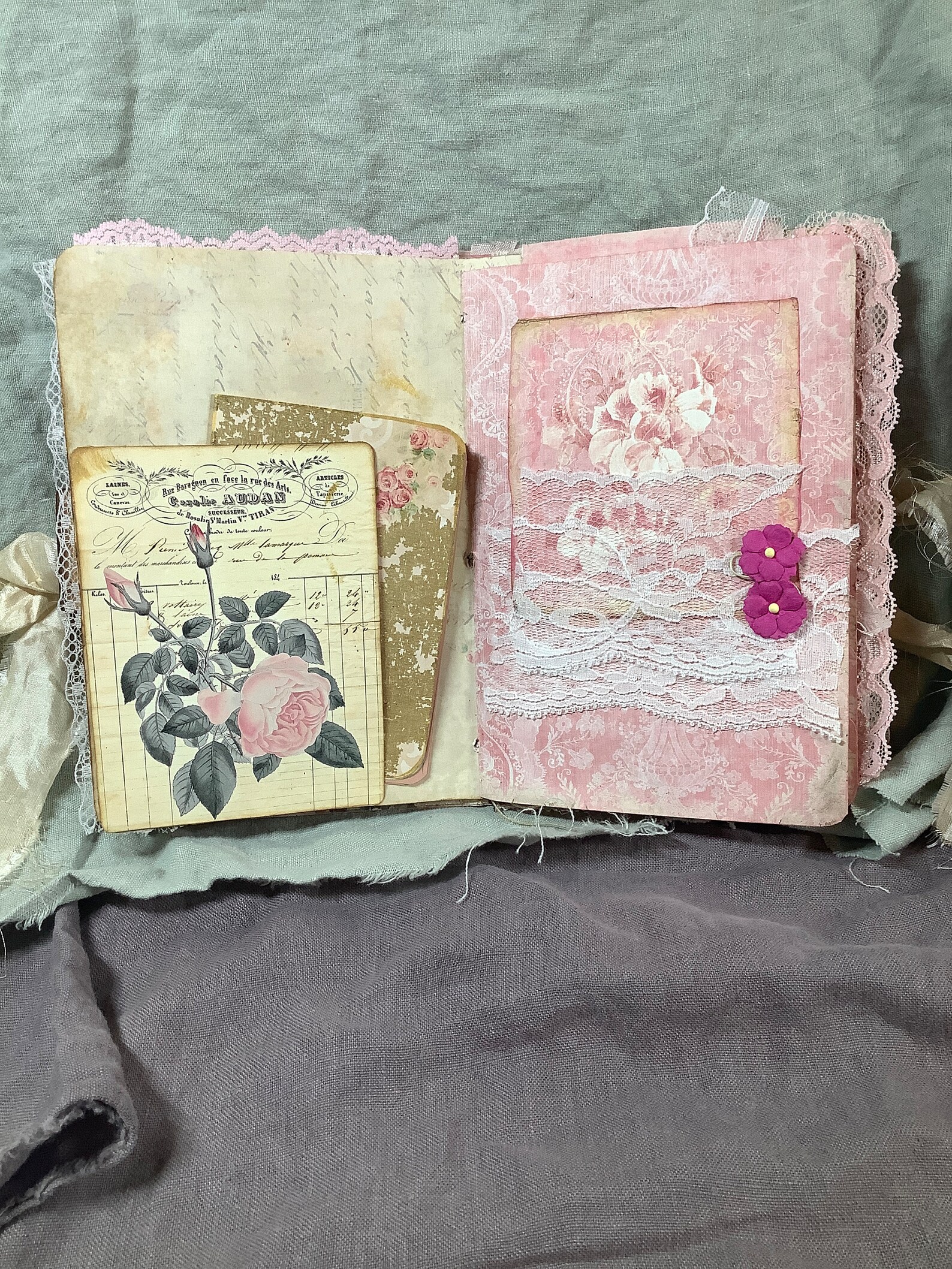 Vintage Pink Soft Cover Journal - Etsy