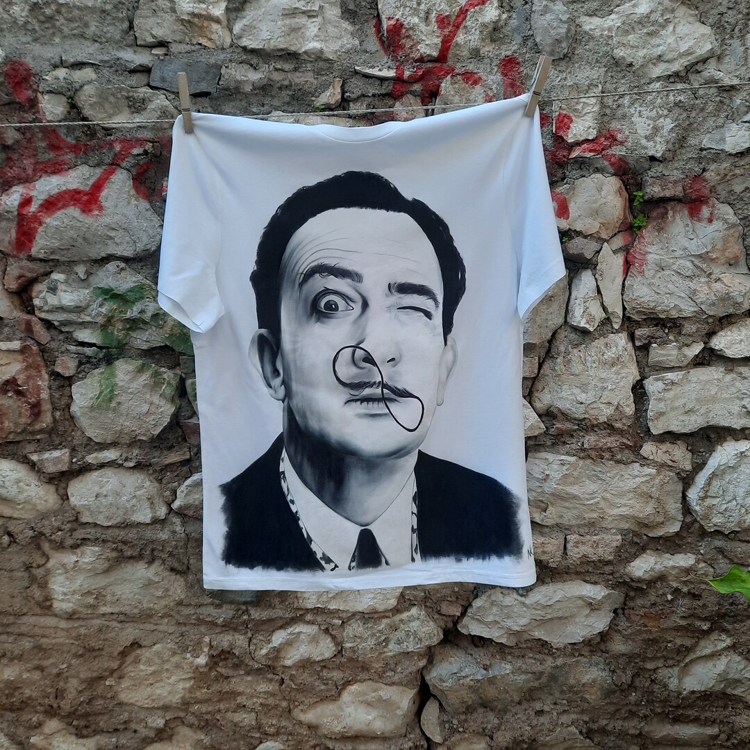 Dali Handmade Tshirt/salvador Dali Art Tee/tshirt Paint/no Printed ...