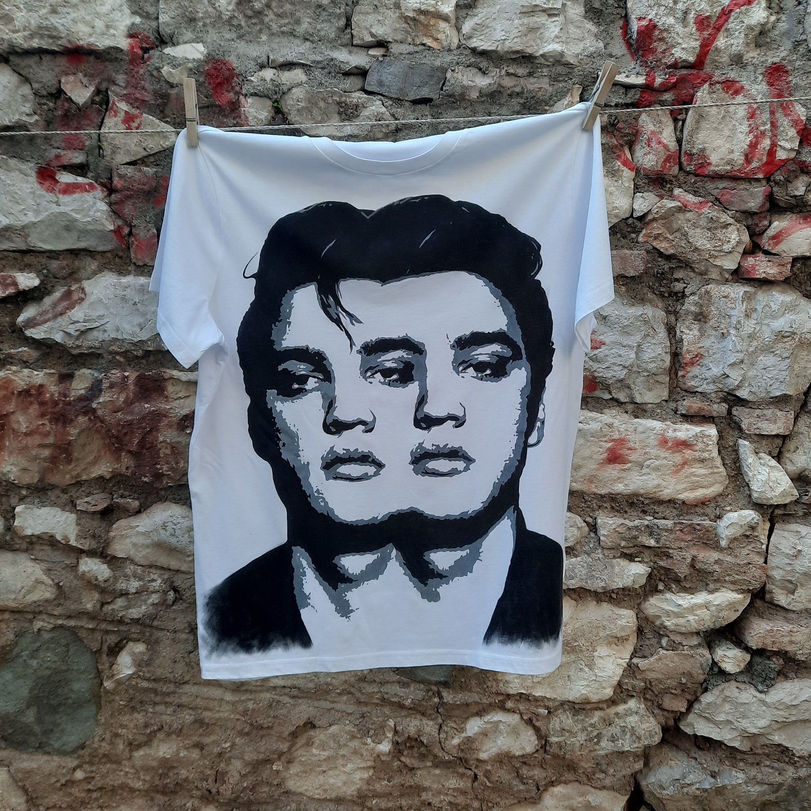 Elvis Presley Tshirt Design/art Tshirt/handpaint Unisex - Etsy