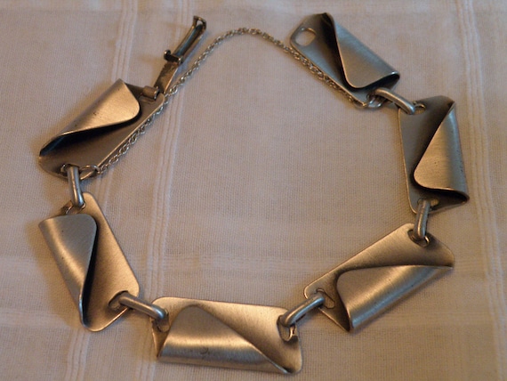 Mid-Century Modernist Hand Wrought Sterling Silver Br… - Gem