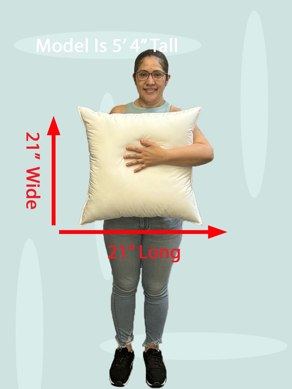21x21 Synthetic Down Pillow Form Insert for Craft and Pillow Sham ...