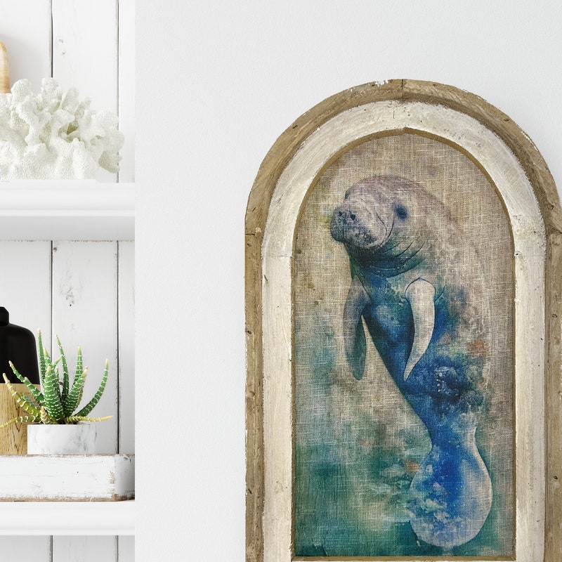 Manatee Bathroom Wall Art - Etsy