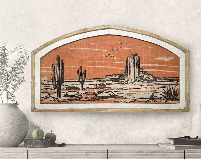 Southwestern Wall Decor 36 X 20 Western Wall Art Cactus Decor ...