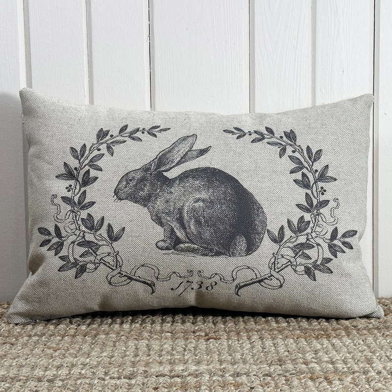 Rabbit Throw Pillow - Etsy