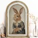 Bunny Wall Art | 14" X 22" | Arch Window Frame | Rabbit Decor | Spring ...