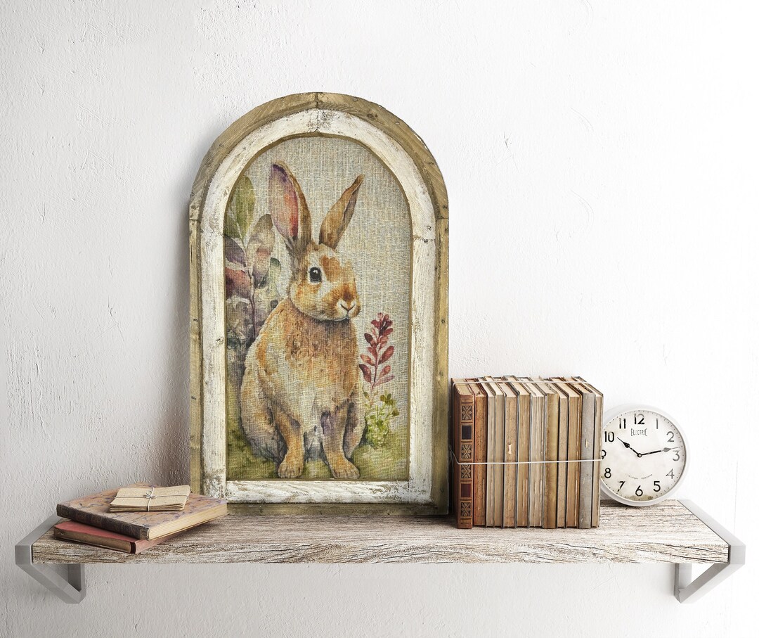 Spring Bunny Wall Decor | 14" X 22" | Rabbit Wall Art | Nursery Wall ...