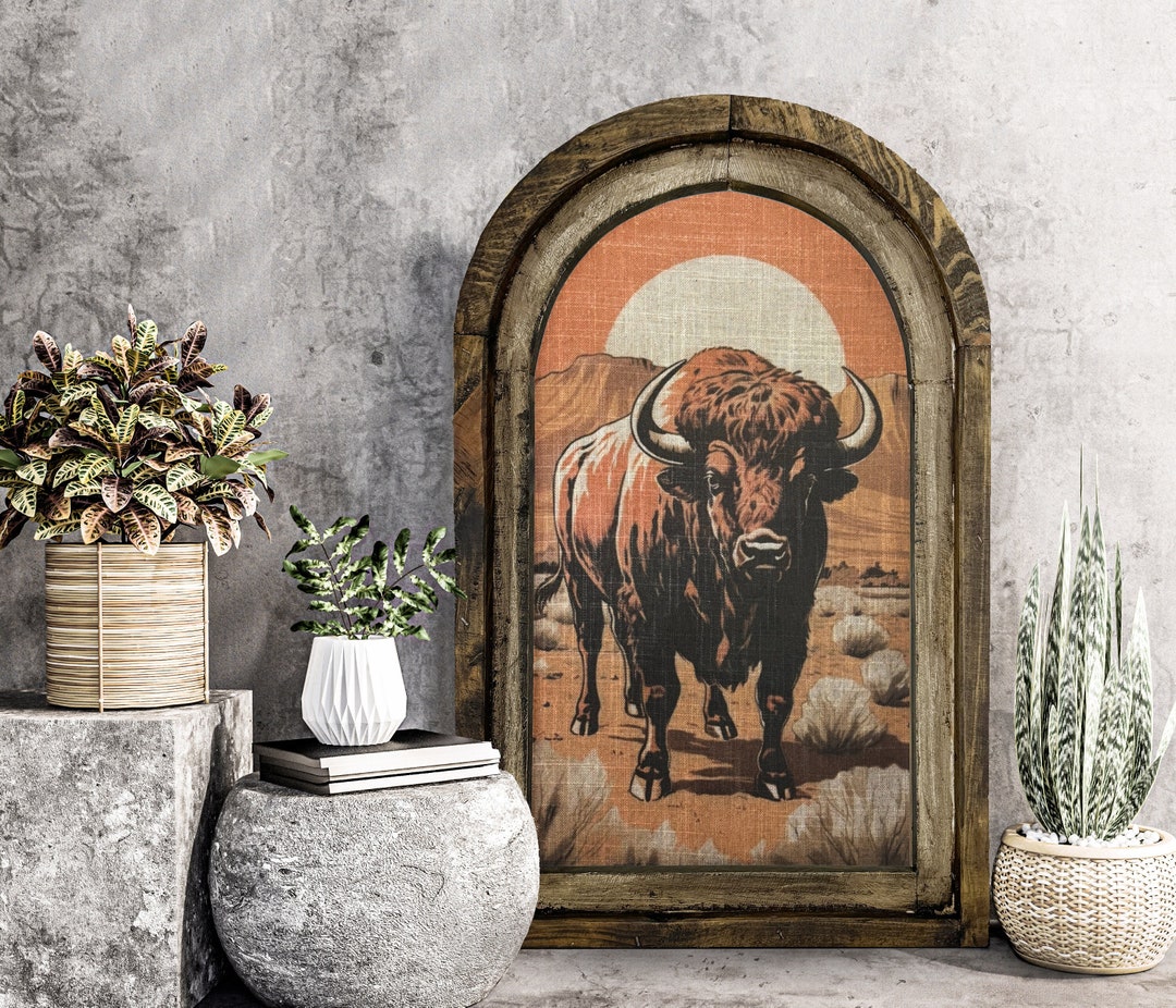 Bison Wall Decor | Western Wall Art | Buffalo Decor | Yellowstone Wall ...