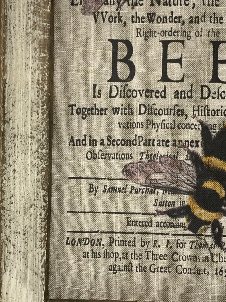 Bee Wall Decor Arch Window Frame Linen Wall Hanging | Etsy