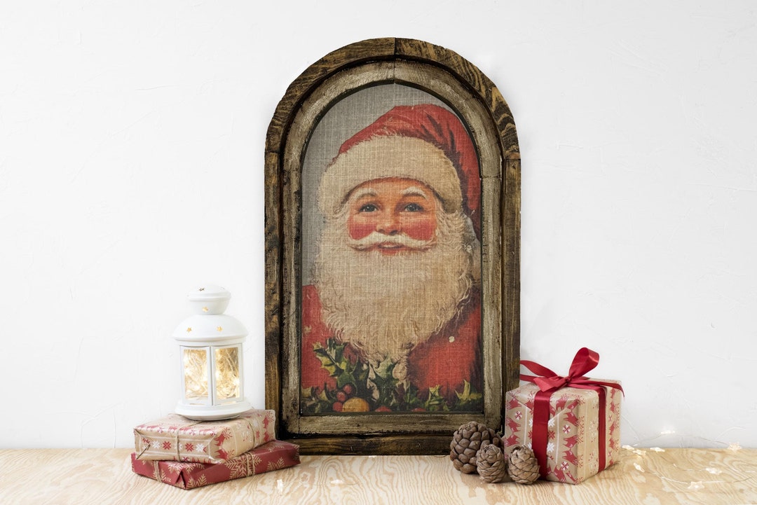 Santa Wall Decor | 14" X 22" | Christmas Wall Art | Winter Wall Hanging ...