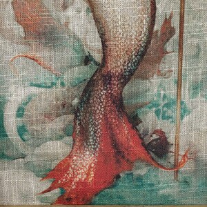 Merman Wall Art | 14" X 22" | French Poster Wall Art | Linen Wall ...