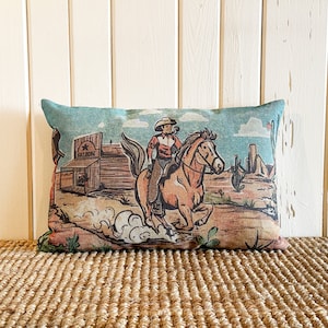 Set of 3 Western Pillows | Southwestern Decor | Wild West Lumbar ...