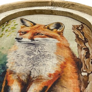 Red Fox Wall Art | 14" X 22" | Woodland Spring Decor | Linen Wall ...