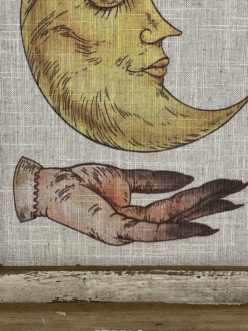 Half Moon Wall Art | 14" X 22" | Arch Window Frame | Linen Wall Hanging ...