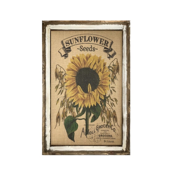 Sunflower Wall Decor 24 X 36 Window Frame - Etsy