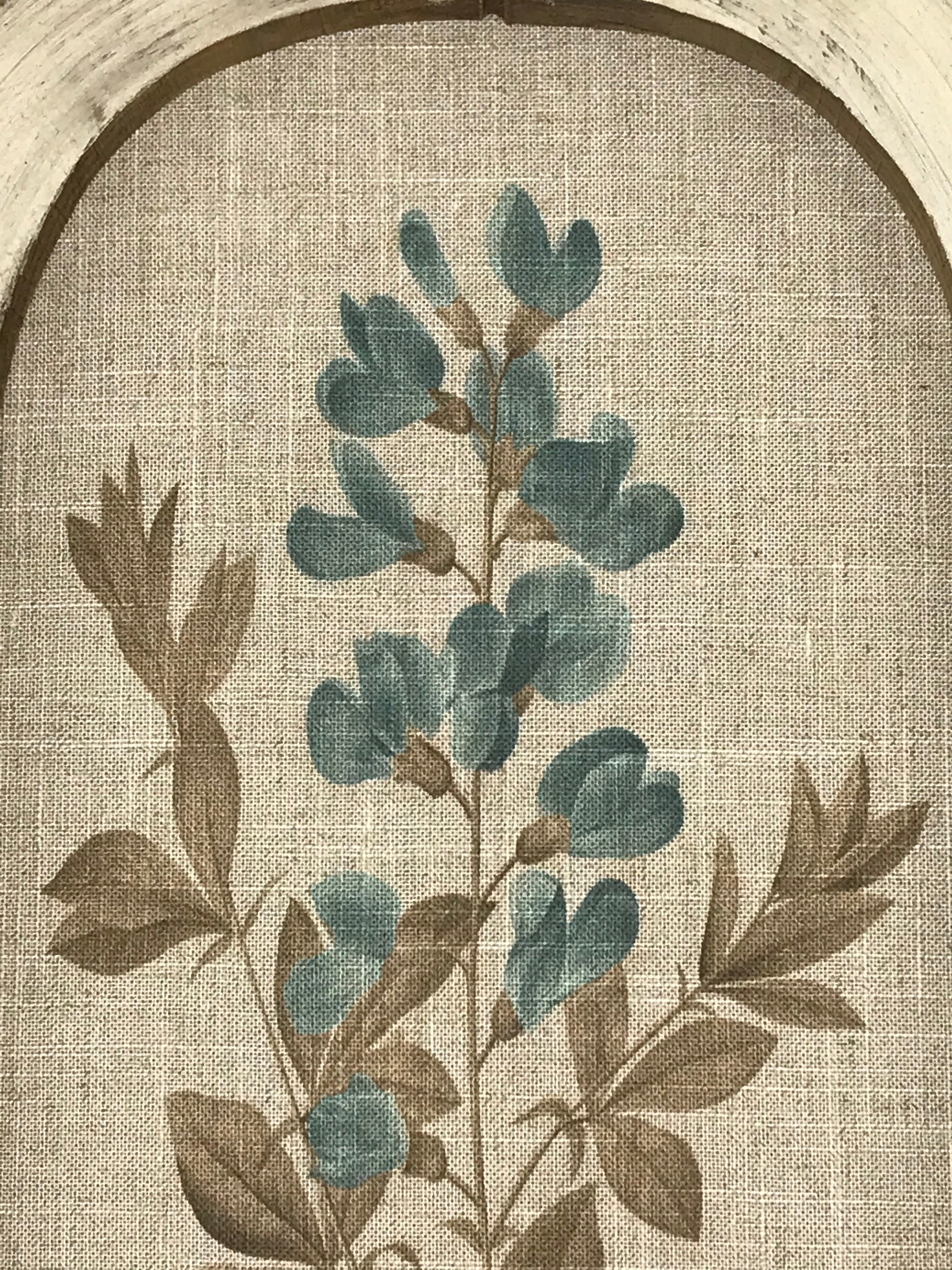 Floral Wall Art Farmhouse Decor Arch Window Frame Linen | Etsy