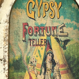 Gypsy Wall Art | 14" X 22" | Arch Window Frame | Linen Wall Hanging ...