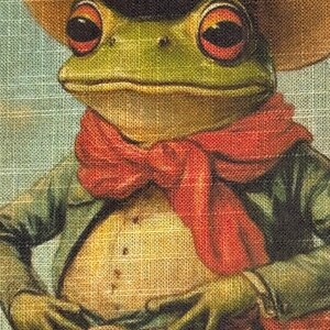Western Frog Wall Decor | Cottagecore Cowboy Wall Art | Cowboy Hat ...