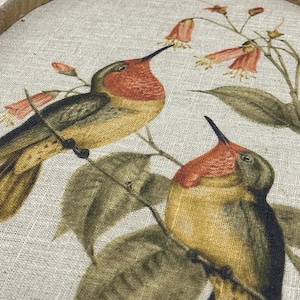 Hummingbird Wall Art | Farmhouse Decor | Arch Window Frame | Linen Wall ...
