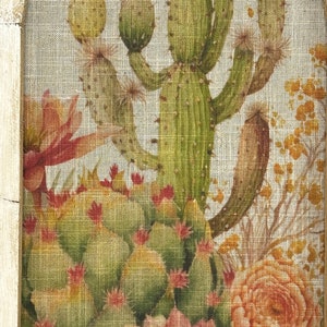 Western Cactus Wall Art | 14" X 22" | Arch Window Frame | Bohemian Wall ...