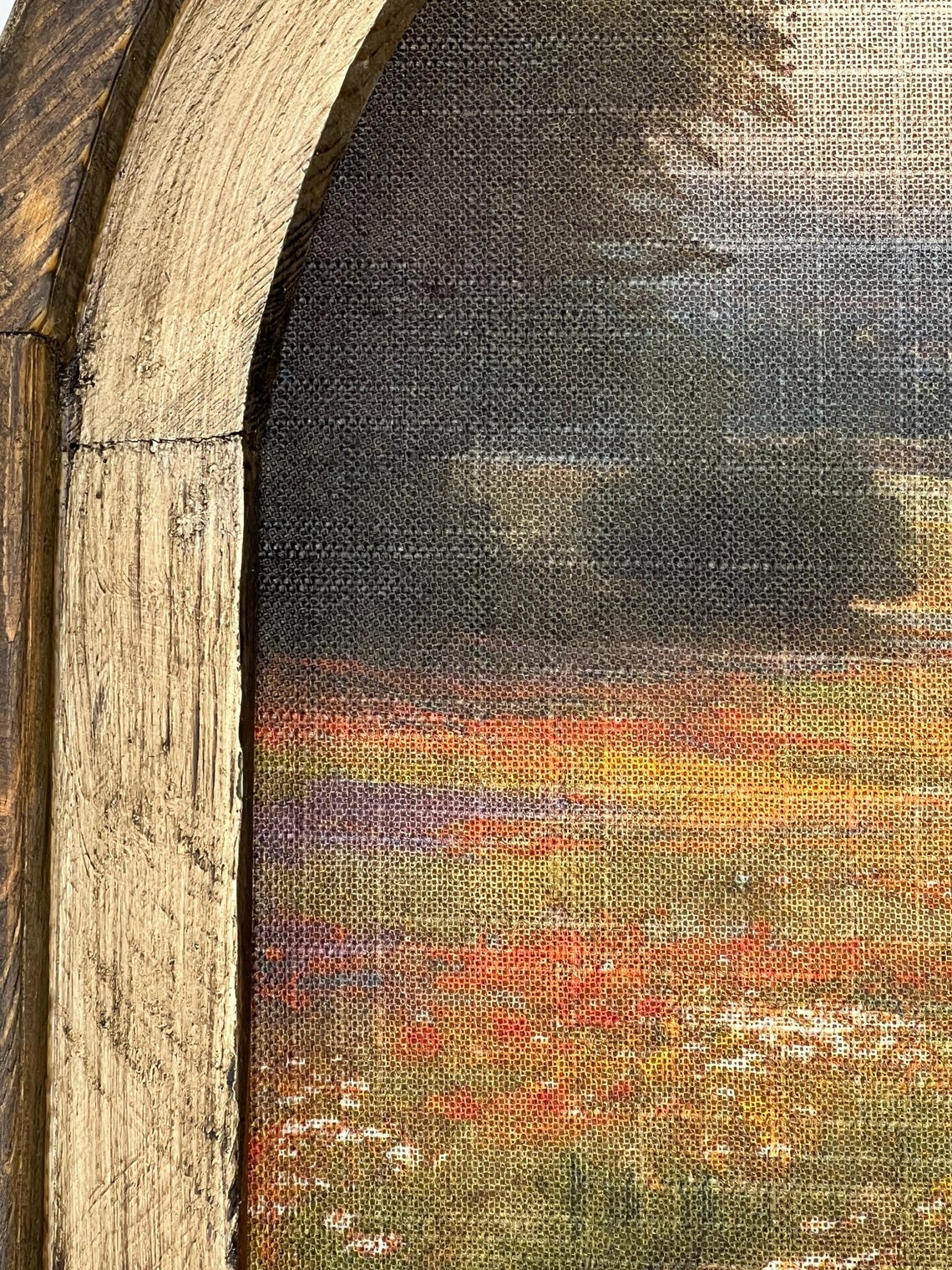 Flower Art in Arched Wood Frame | Farmhouse Botanical Wall Decor ...