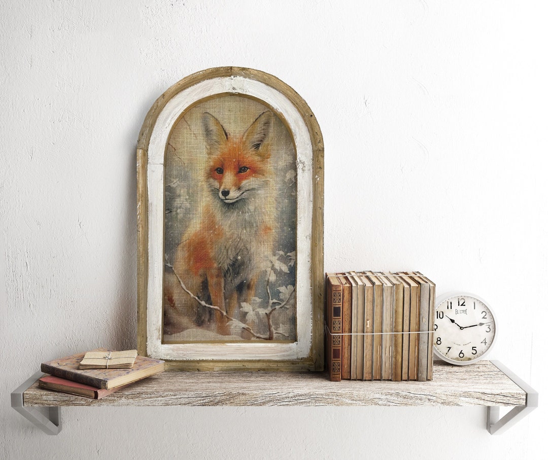 Fox Wall Art | 14" X 22" | Christmas Wall Art | Winter Woodland Wall ...