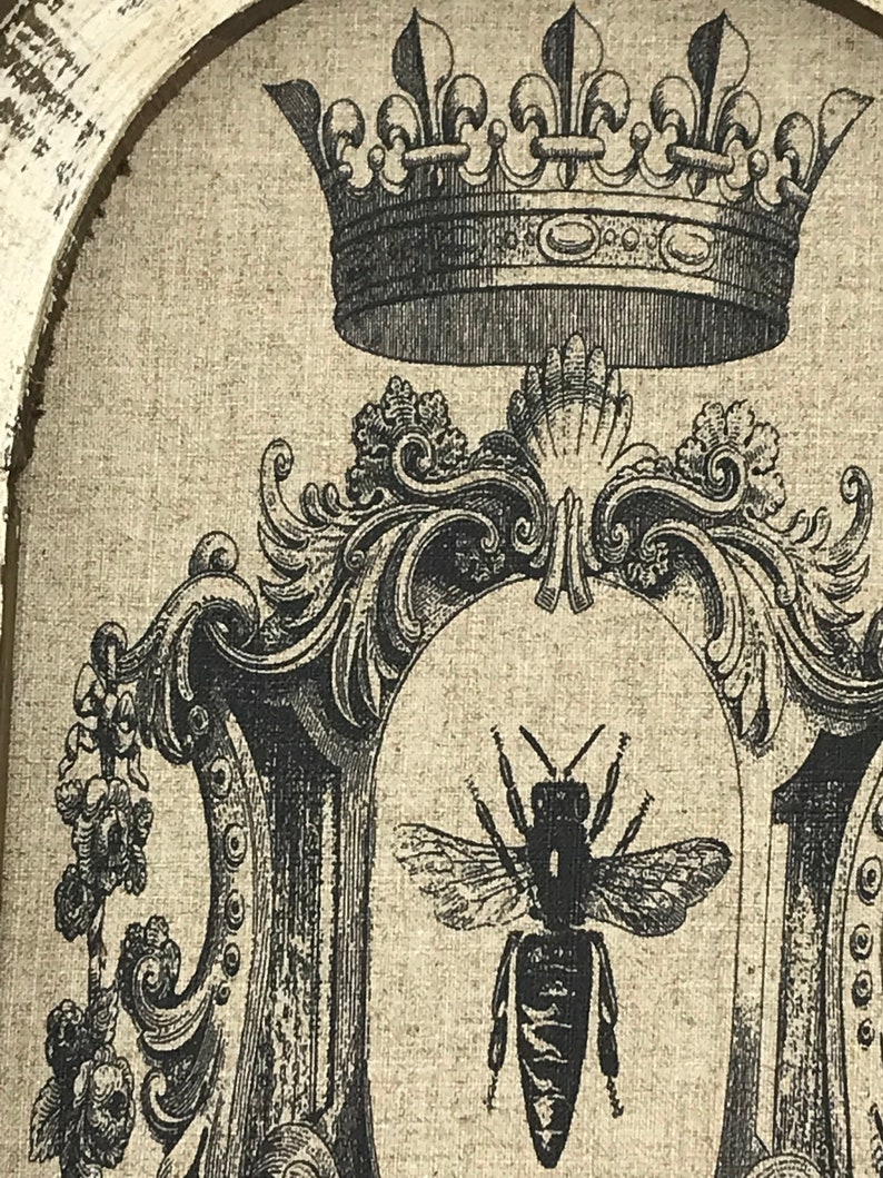 Bee Crest Wall Art 14 X 22 Arch Window Frame - Etsy