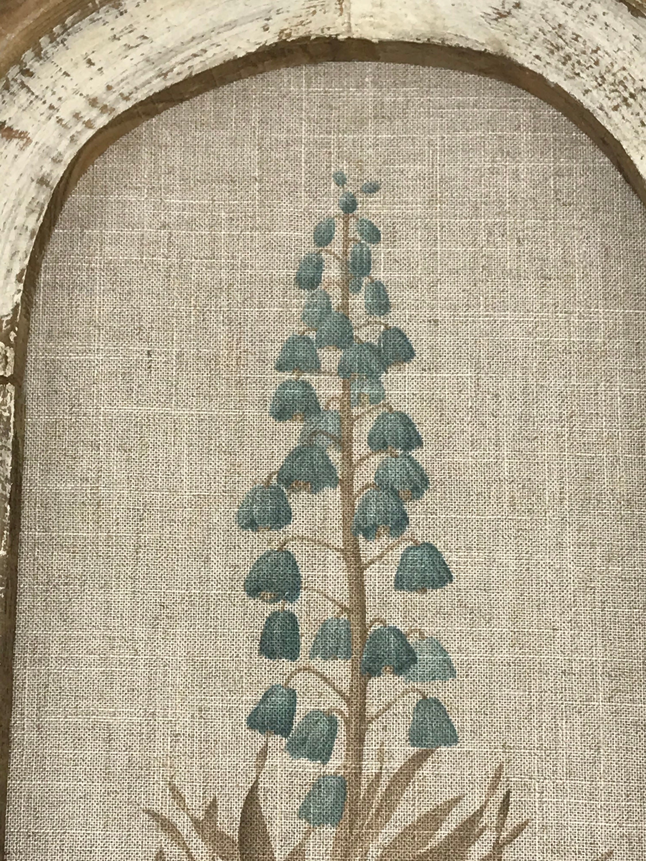 Floral Wall Decor | Farmhouse Decor | Arch Window Frame | Linen Wall ...
