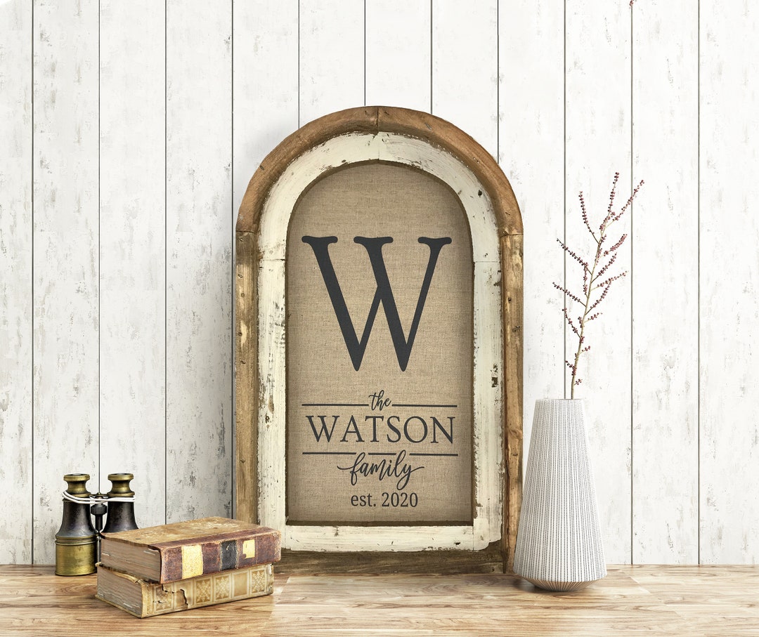 Monogram Wall Art | Arch Window Frame | Personalized Gift | Custom ...