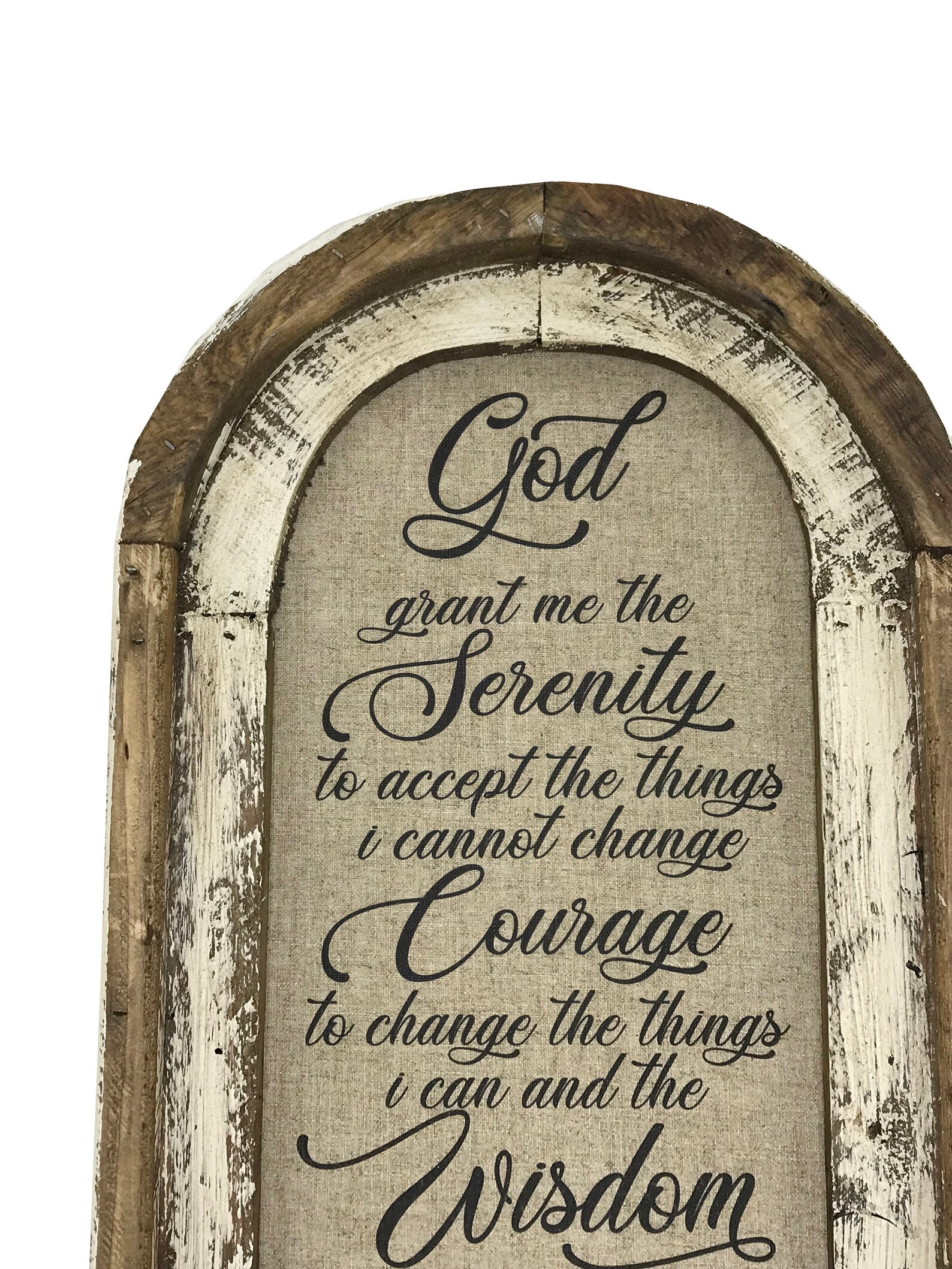 Serenity Prayer Wall Art 14 X 22 Arch Window Frame Linen Wall Hanging ...