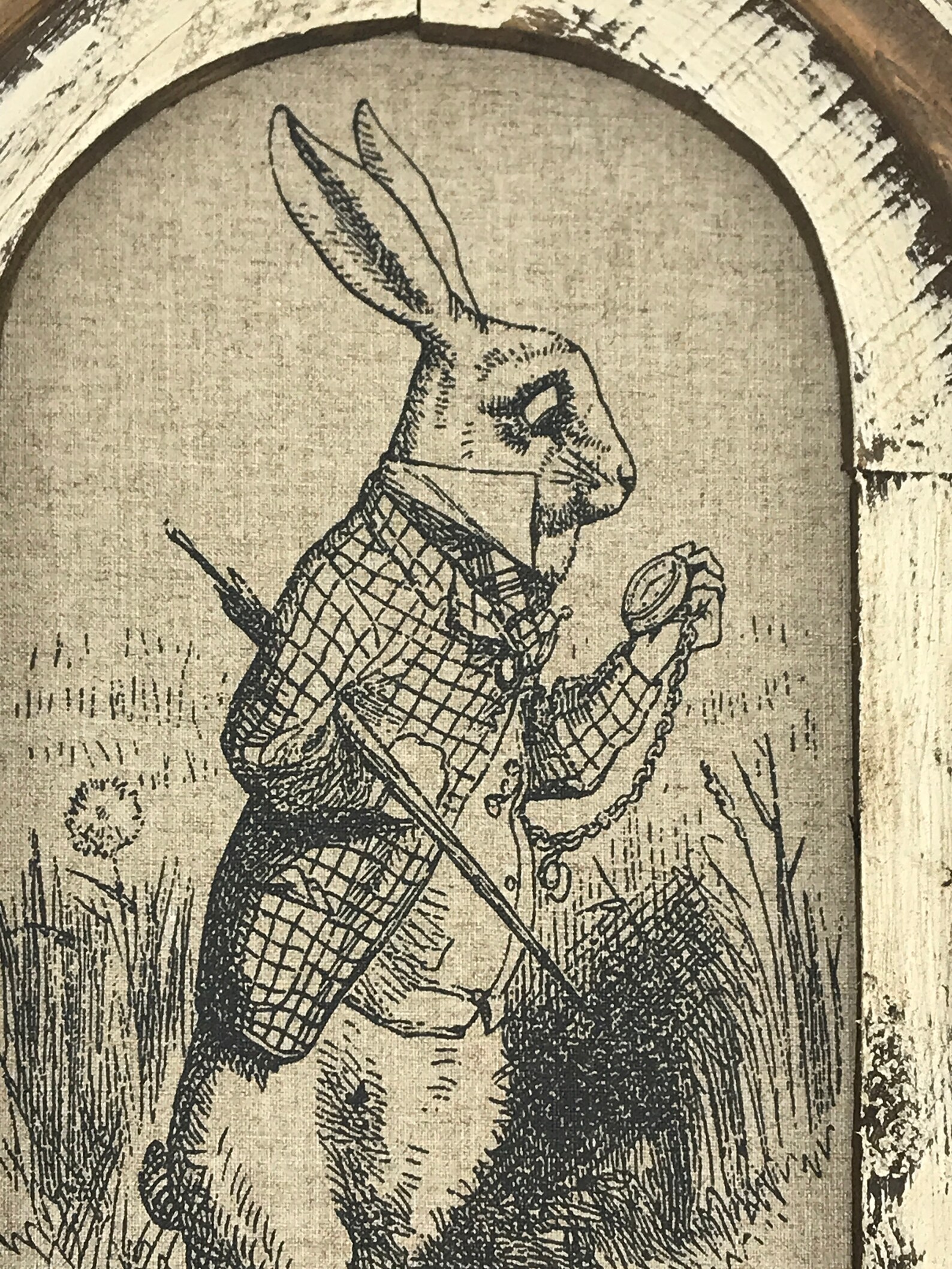 White Rabbit Wall Art 14 X 22 Arch Window - Etsy