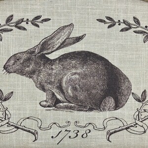 French Rabbit Wall Art | 20" X 36" | Modern Farmhouse Wall Decor ...
