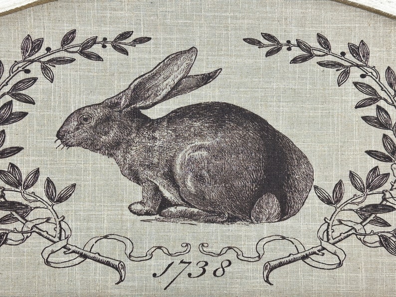 French Rabbit Wall Art | 20" X 36" | Modern Farmhouse Wall Decor ...