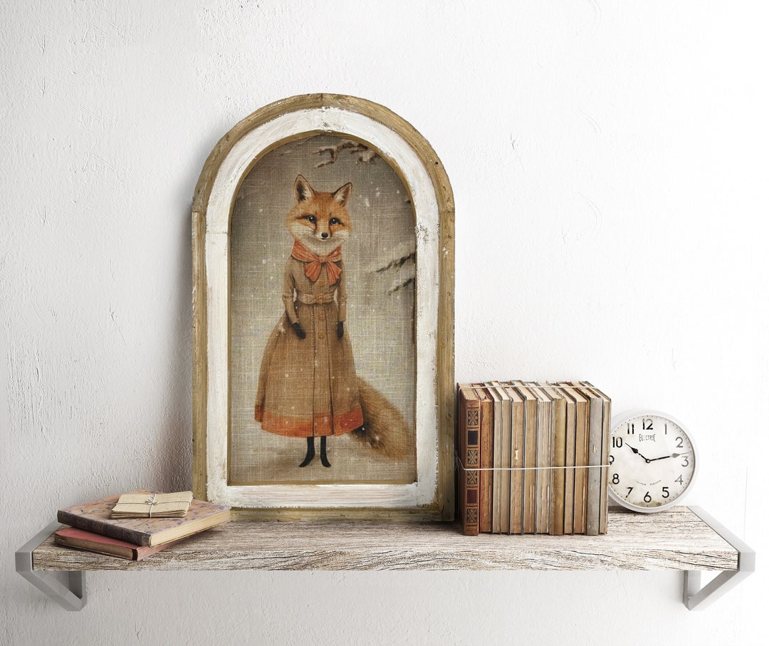 Winter Fox Wall Decor | 14" X 22" | Christmas Wall Art | Winter ...