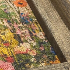 Flower Art in Arched Wood Frame | Farmhouse Botanical Wall Decor ...