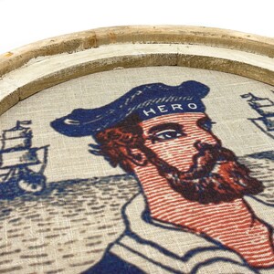 Ship Captain Wall Art | 20" X 20" | Coastal Wall Decor | Linen & Burlap ...