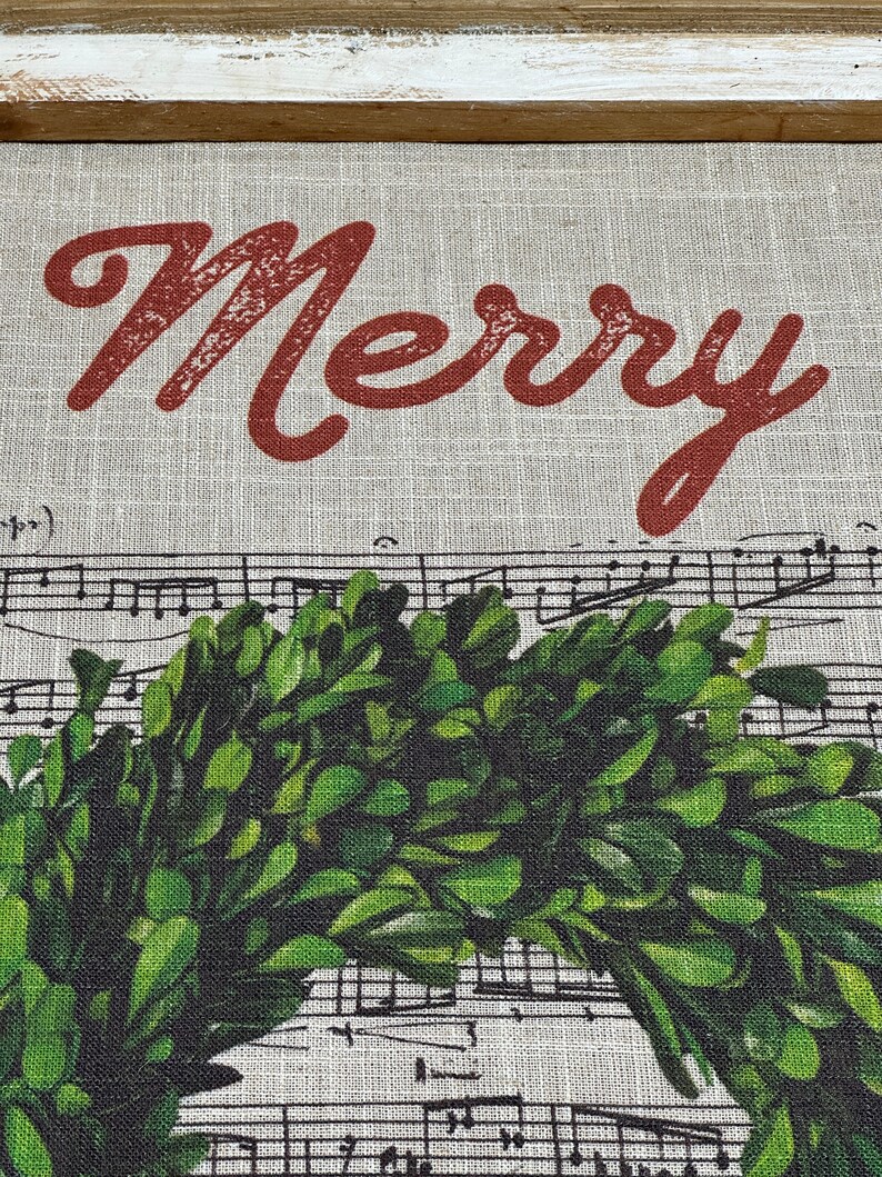 Merry Christmas Wall Decor | 24" X 36" | Farmhouse Wall Art | Rustic ...