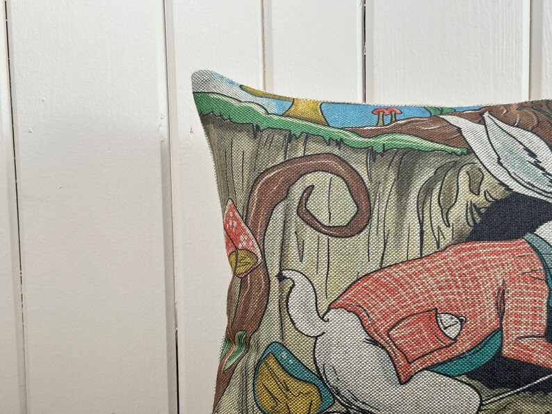 White Rabbit Pillow Eclectic Decor Lumbar Pillow - Etsy