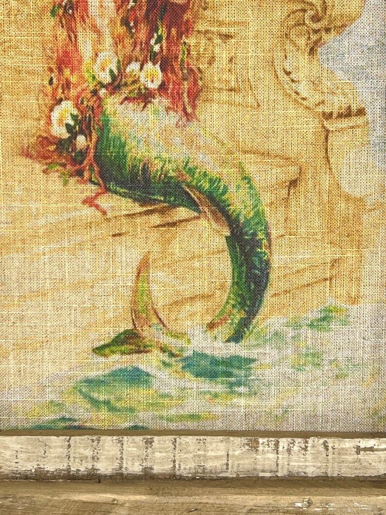 Mermaid Wall Art 14 X 22 Victorian Mermaid | Etsy