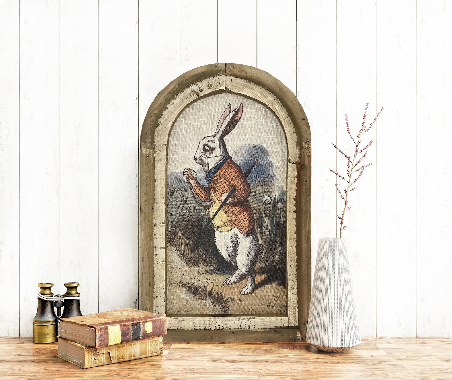 White Rabbit Wall Art 14 X 22 Arch Window - Etsy