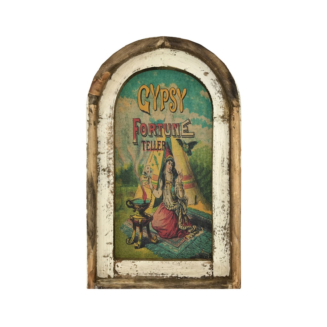 Gypsy Wall Art | 14" X 22" | Arch Window Frame | Linen Wall Hanging ...
