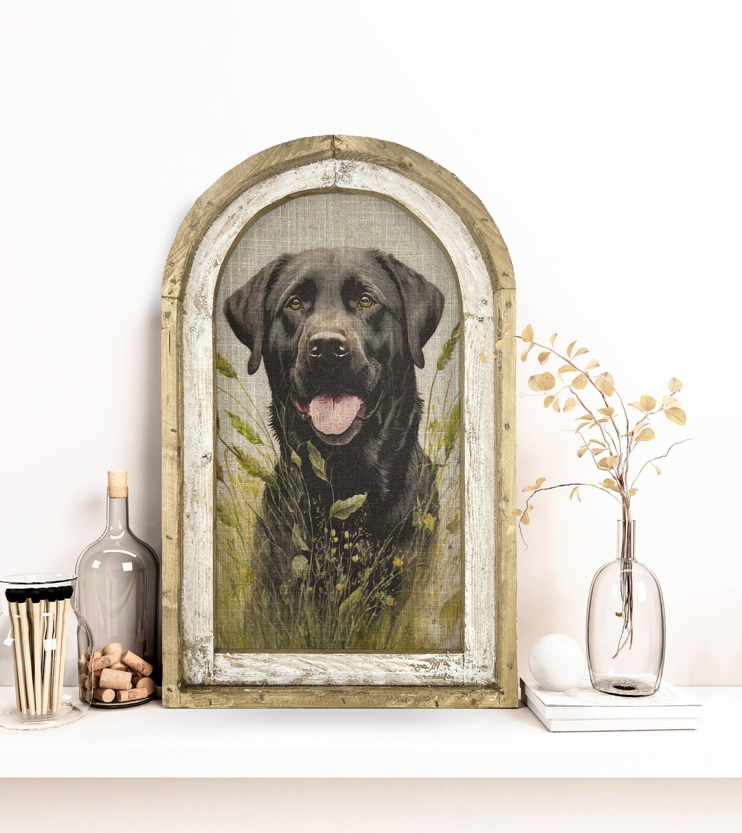 Black Lab Framed Art Print | Watercolor Labrador Retriever Gift ...