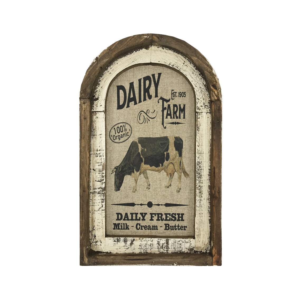 Cow Wall Art 14 X 22 Arch Window Frame Linen - Etsy