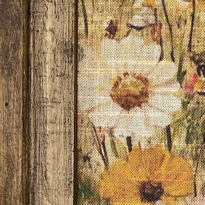 Rustic Neutral Flower Art in Arched Wood Frame | Farmhouse Botanical ...