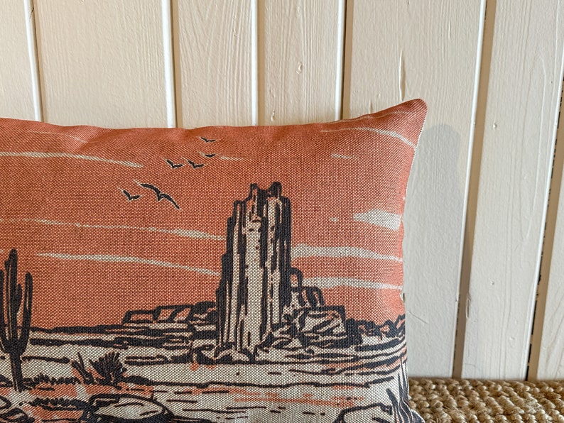 Western Throw Pillow | Southwestern Decor | Cactus Lumbar Pillow ...