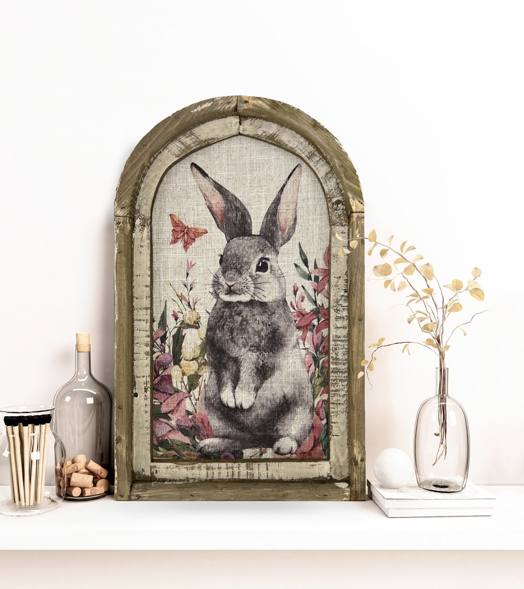 Spring Bunny Wall Decor | 14" X 22" | Rabbit Wall Art I Nursery Wall ...