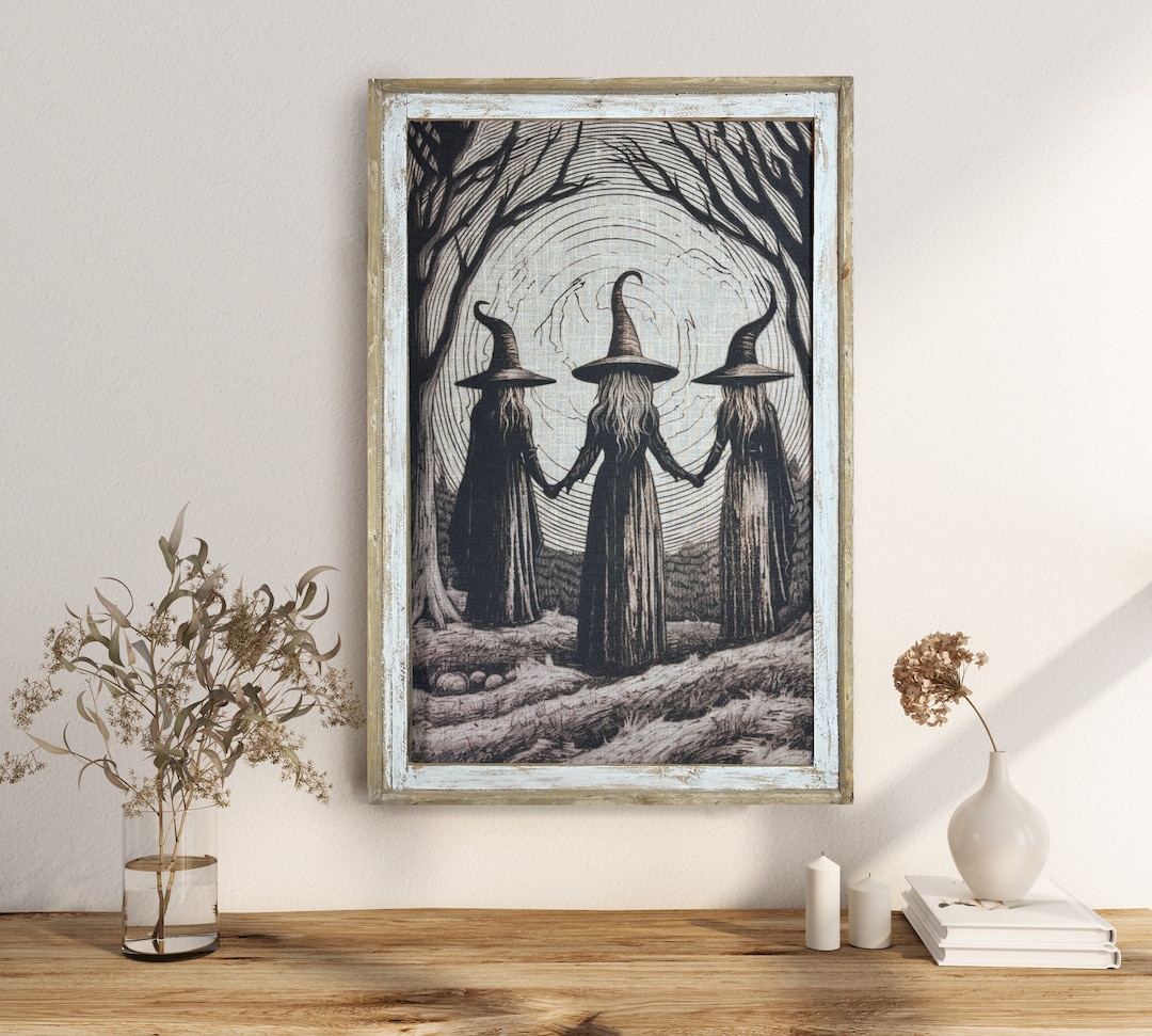 Coven Wall Art | 24" X 36" | Witch Eclectic Decor | Gothic Wall Art ...