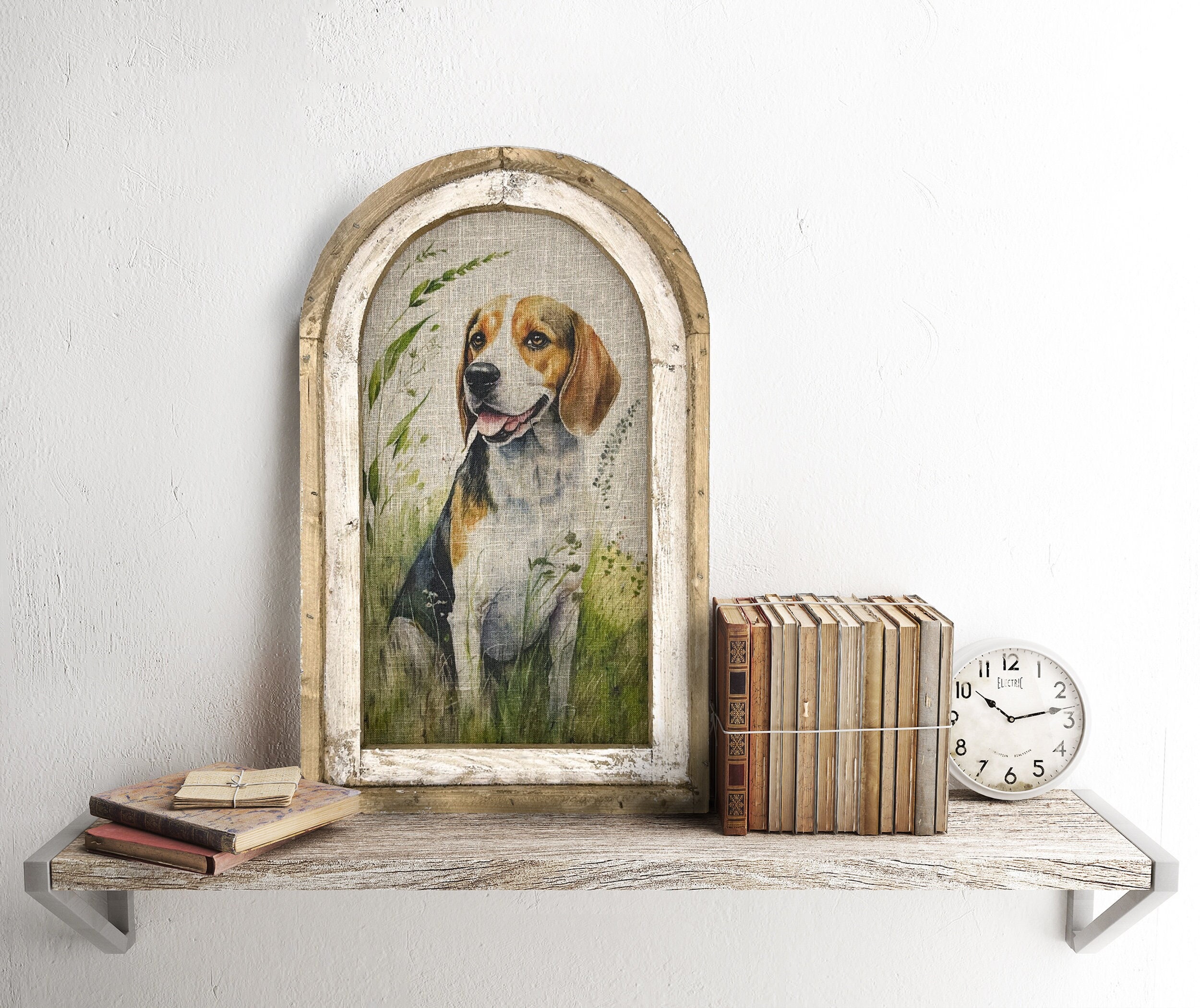 Beagle Framed Art Print | Watercolor Beagle Gift | Handmade Framed Dog ...